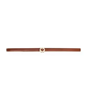 Maje Leather Slim Belt - Beige