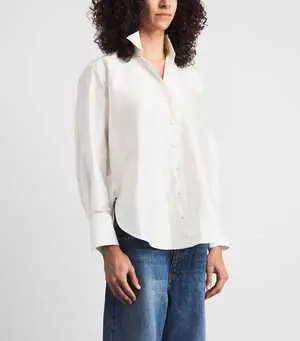 Sandro Silk Satin Oversized Shirt