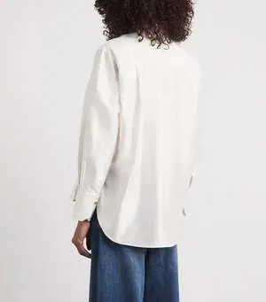Sandro Silk Satin Oversized Shirt