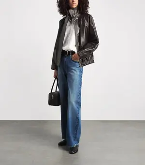 Sandro Oversized Leather Jacket