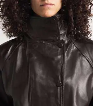 Sandro Oversized Leather Jacket