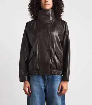 Sandro Oversized Leather Jacket