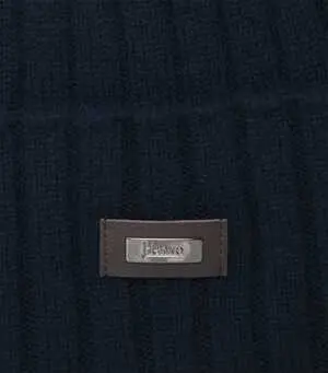 Herno Cashmere Logo Patch Beanie