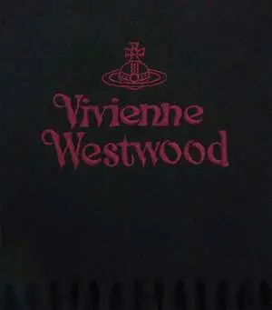 VIVIENNE WESTWOOD Wool Embroidered Logo Scarf