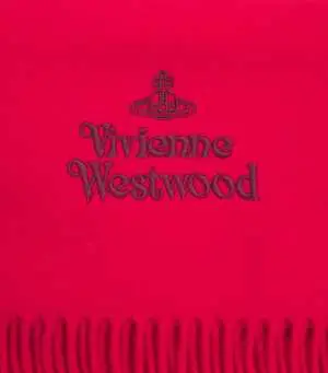 VIVIENNE WESTWOOD Wool Embroidered Logo Scarf