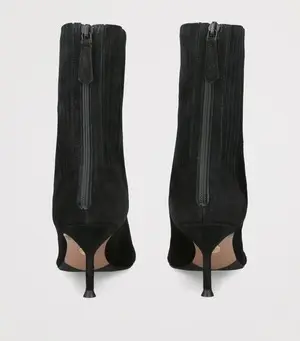 AQUAZZURA Suede Saint Honore Ankle Boots 65