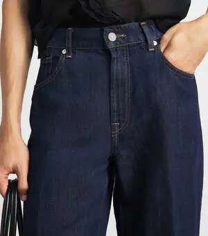 7 For All Mankind Stovepipe High-rise Straight Jeans