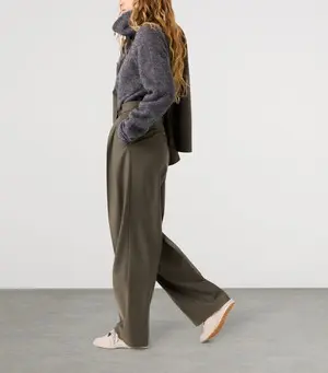 Maje Wool-blend Pleated Trousers