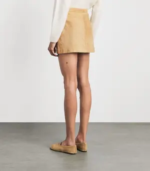 FRAME Suede The Safari Mini Skirt