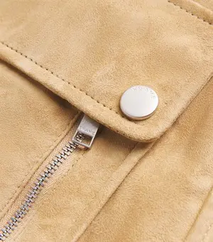 FRAME Suede The Safari Mini Skirt