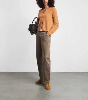 FRAME Wool-cashmere Airy Teddy Cardigan - Brown