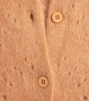 FRAME Wool-cashmere Airy Teddy Cardigan - Brown