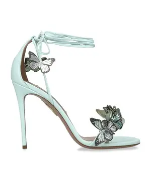 AQUAZZURA Papillon Heeled Sandals 105 - Blue