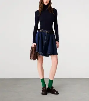 Maje Wool-silk Rollneck Sweater