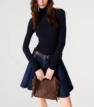 Maje Wool-silk Rollneck Sweater