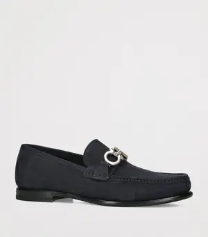FERRAGAMO Nubuck Gancini Loafers