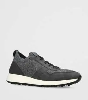 TOD'S Suede-knit Sportivo 79k Sneakers - Grey