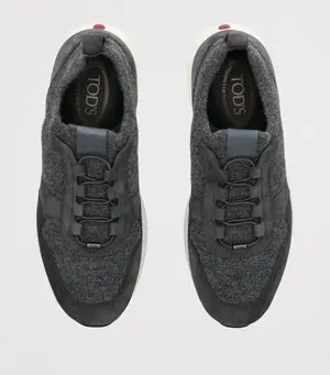 TOD'S Suede-knit Sportivo 79k Sneakers - Grey
