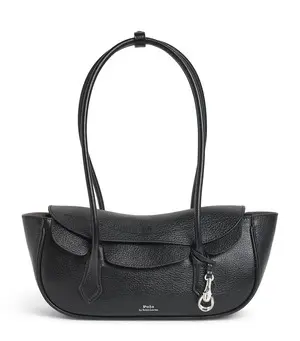 Polo Ralph Lauren Small Leather Polo Blaze Shoulder Bag - Black