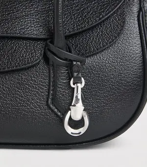 Polo Ralph Lauren Small Leather Polo Blaze Shoulder Bag - Black