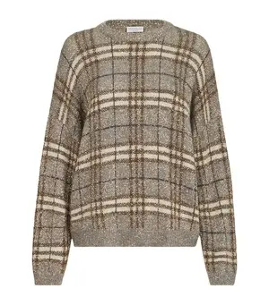Brunello Cucinelli Sequin Check Sweater