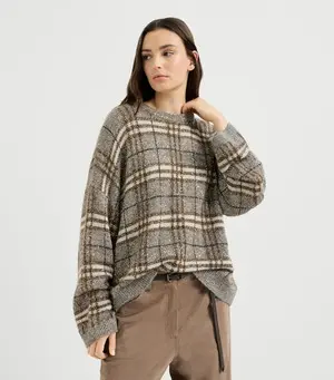 Brunello Cucinelli Sequin Check Sweater