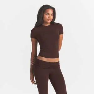 SKIMS T Shirt | Deep Neutral | | Cotton Jersey