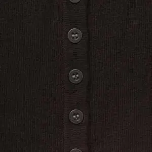 SKIMS Rounded Cropped Cardigan | Deep Neutral | | Essential Sweaters