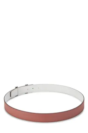 Hermès White Quizz Reversible Belt 90