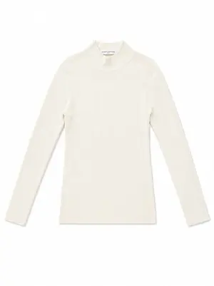 MAISON LOINTAINE Comfy Charmer High-neck Sweater Pure Cashmere - White