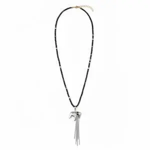 ANGEL BAROCCO Equestrian Tassel Pendant Long Necklace
