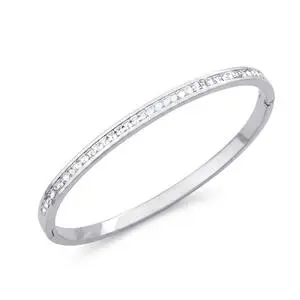 HARFI Slim Clear Stone Cz Tennis Bangle