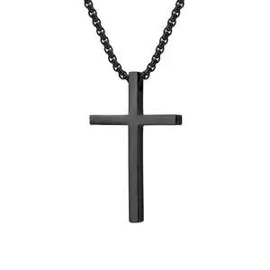 HARFI Crucifix Cross Pendant Chain For - Black