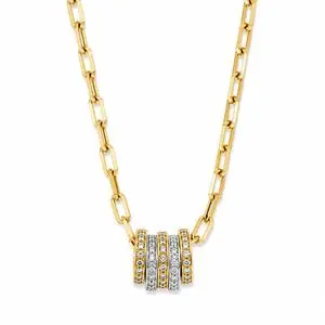 Persia Donà Jewelry Two Tone Tiny Rings Necklace