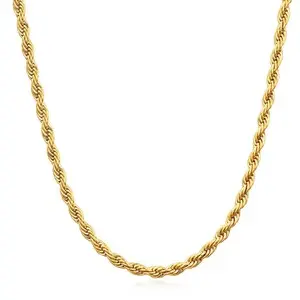 HARFI Plated Rope Chain Necklace For - Gold