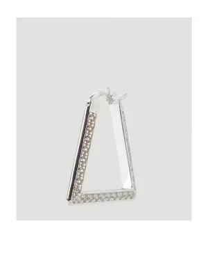 Bottega Veneta Logo Engraved Triangle Earrings