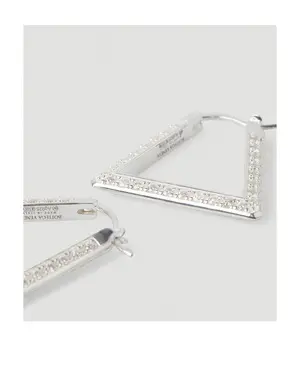 Bottega Veneta Logo Engraved Triangle Earrings