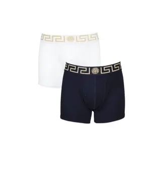 Versace Two-pack Greca-waistband Boxers - Black
