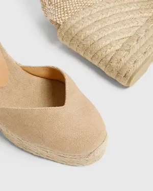 CastaÑer Iconic Chiara Lace-up Wedge Espadrilles
