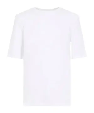 THE FRANKIE SHOP Carrington Padded Shoulder T-shirt - White