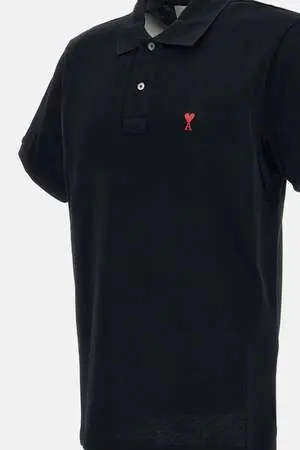 AMI Paris Polo Red De Coeur - Nero
