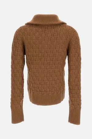 WALES BONNER Maglia Acoustic Mezza Zip In Lana