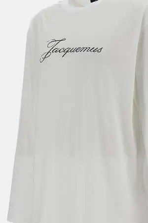 Jacquemus T-shirt A Maniche Lunghe Con Logo - White