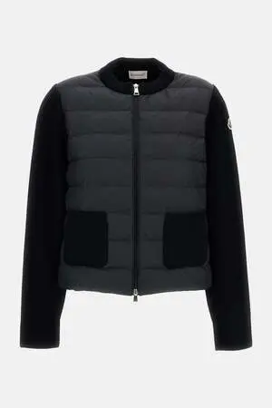 Moncler Cardigan Imbottito - Nero