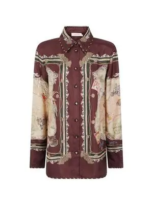 Zimmermann Valiant Printed Silk Shirt - Multicolor