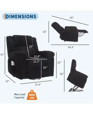 GAOMON Power Lift Recliner With Heat And Massage