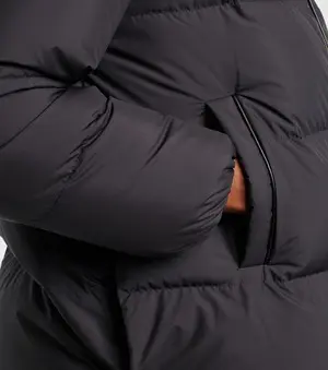 Moncler Leather-trimmed Down Jacket - Black