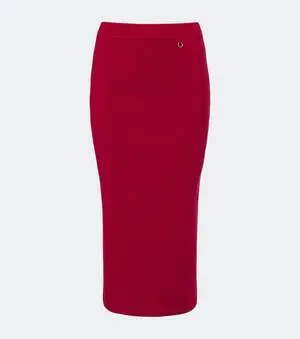 Moncler Wool And Cashmere-blend Midi Skirt