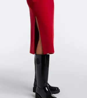 Moncler Wool And Cashmere-blend Midi Skirt