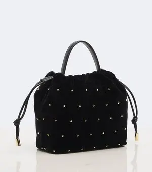 Chloé Icons Mini Studded Velvet Shoulder Bag